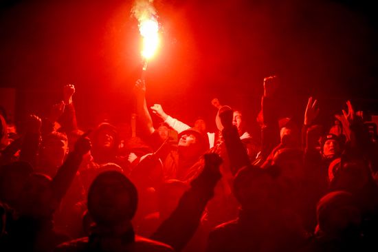 Shelbourne Vs Bohemians Bohs Fans Ahead Editorial Stock Photo - Stock ...