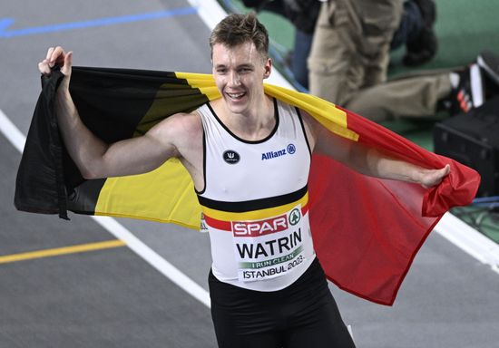 Belgian Julien Watrin Celebrates His Silver Editorial Stock Photo ...