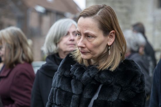 Inge Vervotte Pictured During Funeral Ceremony Editorial Stock Photo ...