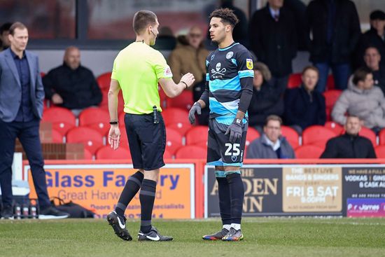 Declan Bourne Referee Gives Myles Peartharris Editorial Stock Photo ...