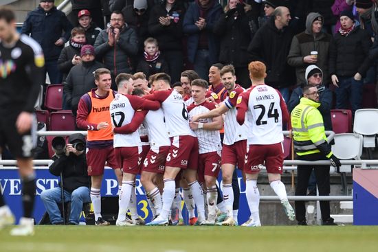 Goal Northampton Town Players Celebrates 10 Editorial Stock Photo ...