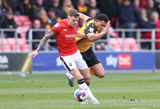 Priestley Farquharson Newport County Callum Hendry Editorial Stock ...