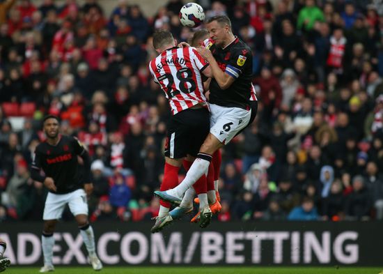 Stoke Citys Phil Jagielka Wins Header Editorial Stock Photo - Stock ...