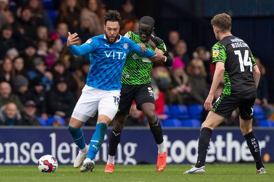 Kyle Wootton 19 Stockport County Challenged Editorial Stock Photo ...