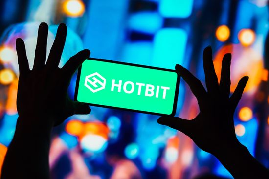 This Photo Illustration Hotbit Logo Seen Editorial Stock Photo - Stock ...