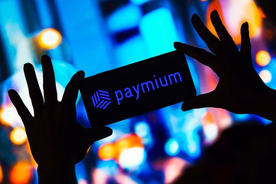 This Photo Illustration Paymium Logo Seen Editorial Stock Photo - Stock ...