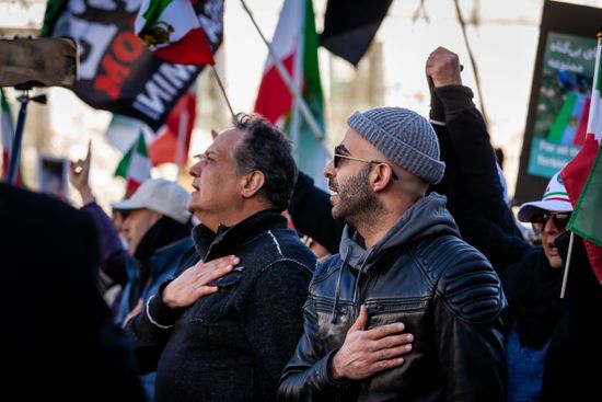 Two Men Sing Ay Iran Hands Editorial Stock Photo - Stock Image ...