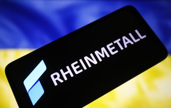 This Photo Illustration Rheinmetall Logo Seen Editorial Stock Photo ...