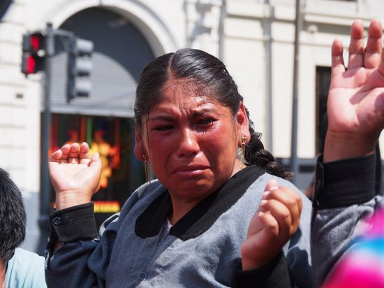 Woman Crying When Group Indigenous Women Editorial Stock Photo - Stock ...