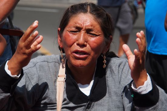 Woman Crying When Group Indigenous Women Editorial Stock Photo - Stock ...