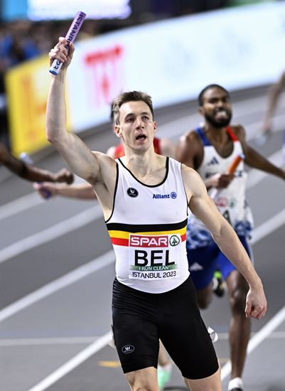 Belgian Julien Watrin Celebrates He Crosses Editorial Stock Photo ...