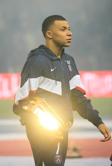 Psgs French Forward Kylian Mbappe Celebrates Editorial Stock Photo ...