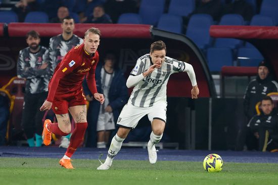 Federico Chiesa Juventus Rick Karsdrop Roma Editorial Stock Photo ...