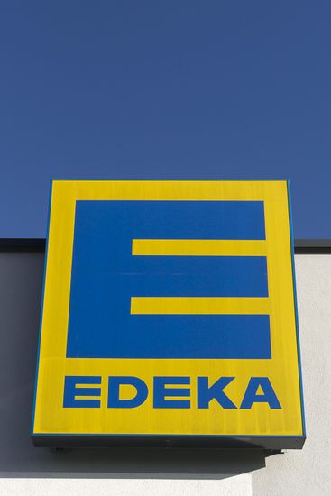 Edeka Logo Blue Sky Bavaria Germany Editorial Stock Photo - Stock Image ...