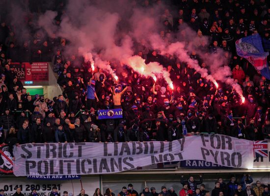 Union Bears Rangers Fans Light Pyrotechnic Editorial Stock Photo ...