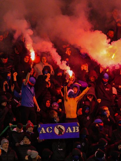 Union Bears Rangers Fans Light Pyrotechnic Editorial Stock Photo ...