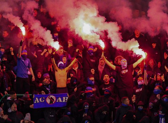 Union Bears Rangers Fans Light Pyrotechnic Editorial Stock Photo ...