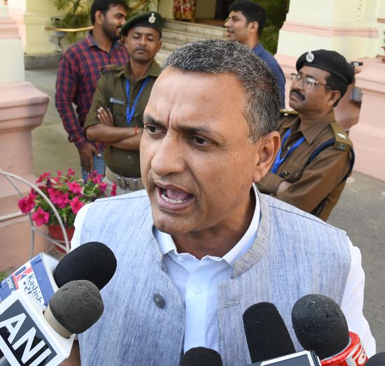 Rjd Mla Sudhakar Singh Speaking Media Editorial Stock Photo - Stock ...