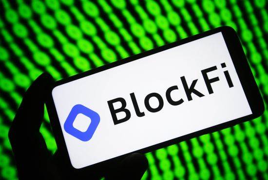 This Photo Illustration Blockfi Logo Seen Editorial Stock Photo - Stock ...