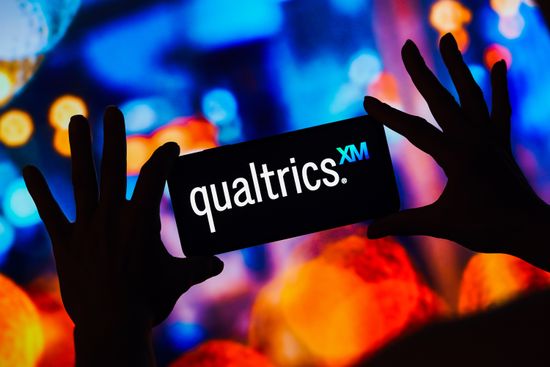 This Photo Illustration Qualtrics Logo Seen Editorial Stock Photo ...