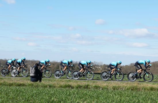 Astana Qazaqstan Riders Pictured Action During Editorial Stock Photo ...