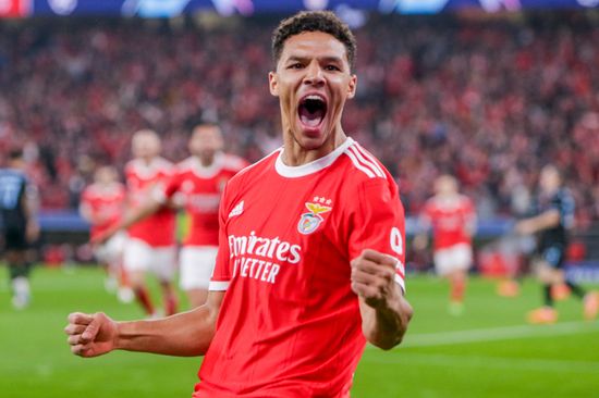 Alexander Bah Benfica Celebrates After Rafa Editorial Stock Photo ...