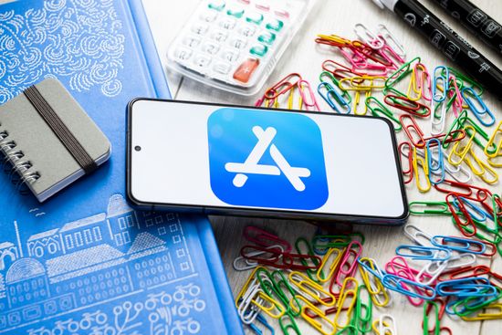 This Photo Illustration Apple App Store Editorial Stock Photo - Stock ...