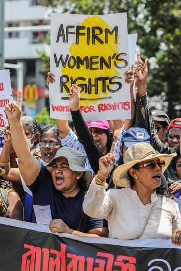 Womens Rights Activists Rally Mark International Editorial Stock Photo ...