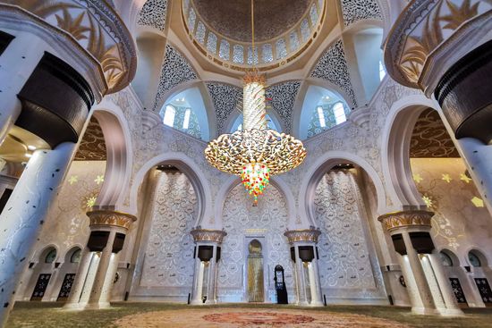 Interior Main Prayer Hall Sheikh Zayed Editorial Stock Photo - Stock ...