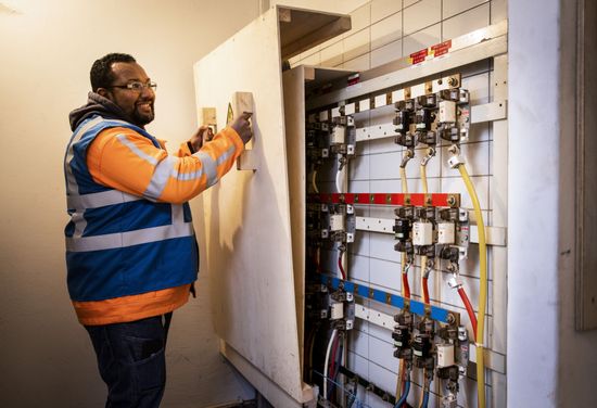 Haarlem Employee Alliander On Project Network Editorial Stock Photo ...