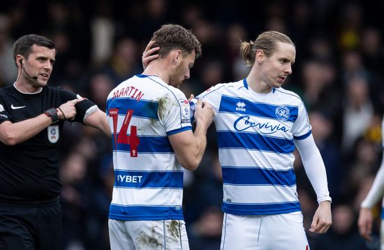 Chris Martin Qpr Gives Stefan Johansen Editorial Stock Photo - Stock ...