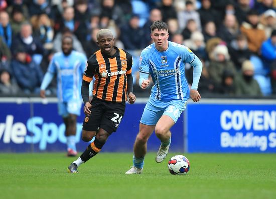 Coventry Citys Ryan Howley R Challenges Editorial Stock Photo - Stock ...