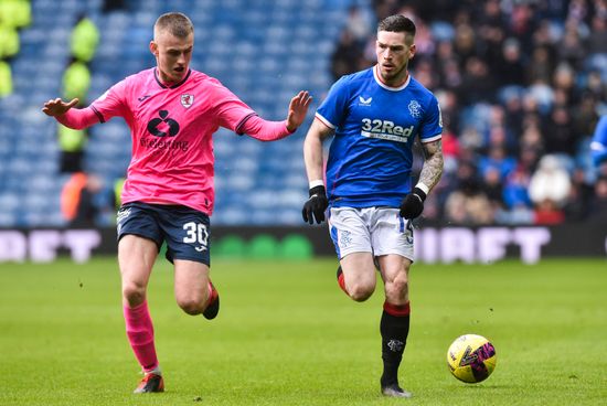 Ryan Kent Rangers Adam Masson Raith Editorial Stock Photo - Stock Image ...
