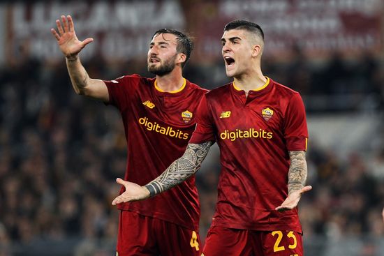Bryan Cristante L Gianluca Mancini R Editorial Stock Photo - Stock ...