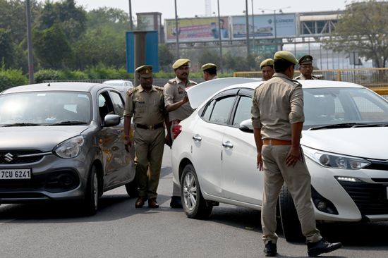 Noida Police On High Alert On Editorial Stock Photo - Stock Image ...