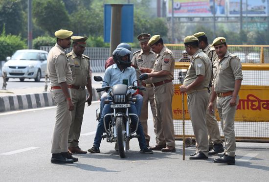 Noida Police On High Alert On Editorial Stock Photo - Stock Image ...