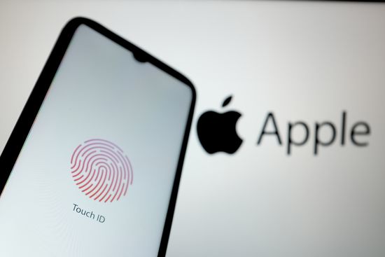 This Photo Illustration Touch Id Logo Editorial Stock Photo - Stock ...