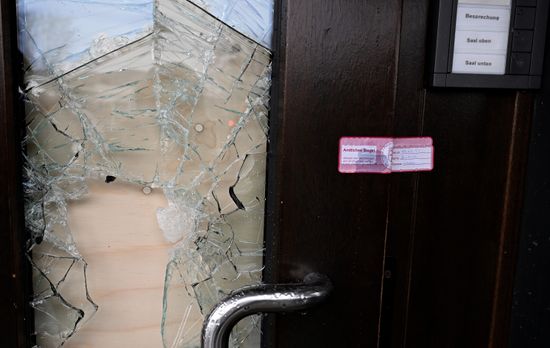 Police Seal On Damaged Door Building Editorial Stock Photo - Stock ...