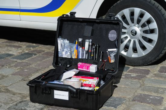 Police Investigation Case Seen During Street Editorial Stock Photo ...