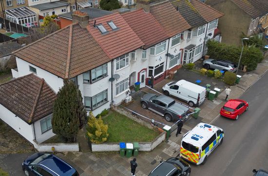 Drone Picture Police Outside House Bodies Editorial Stock Photo - Stock ...