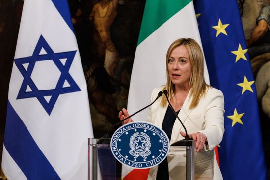 Italian Prime Minister Giorgia Meloni Israeli Editorial Stock Photo ...