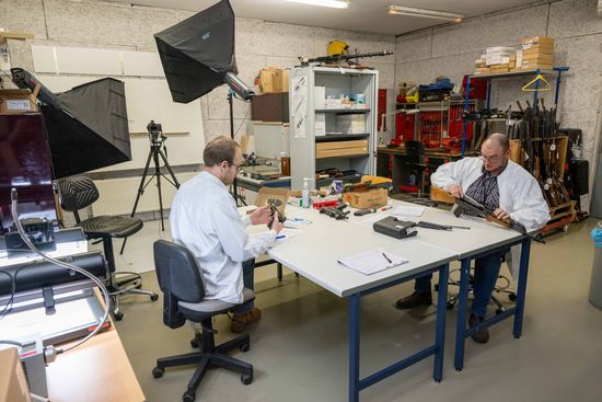 Ballistics Experts Seen Work During Visit Editorial Stock Photo - Stock ...