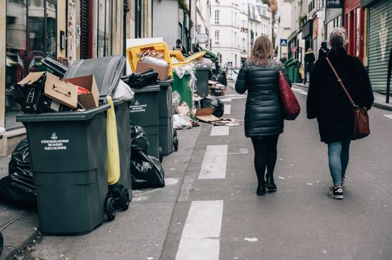 On Fifth Day Garbage Collectors Strike Editorial Stock Photo - Stock ...