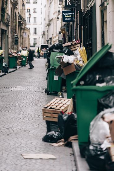 On Fifth Day Garbage Collectors Strike Editorial Stock Photo - Stock ...