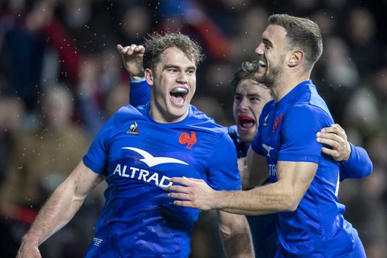 Damian Penaud France Celebrates Scoring Try Editorial Stock Photo ...