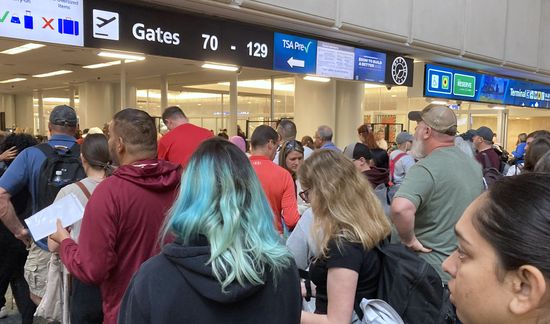 Travelers Wait Tsa Screening Line Orlando Editorial Stock Photo - Stock ...