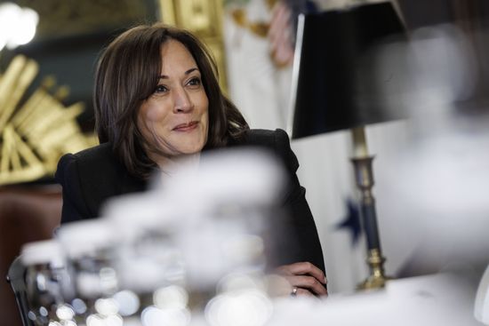 Vice President Kamala Harris Smiles During Editorial Stock Photo ...