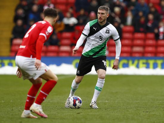 Plymouth Argyle Player Danny Mayor Takes Editorial Stock Photo - Stock ...