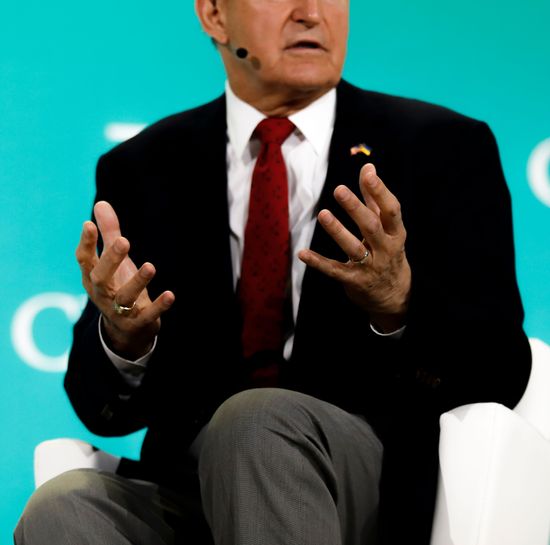 Senator Joe Manchin Spoke During Panel Editorial Stock Photo - Stock ...