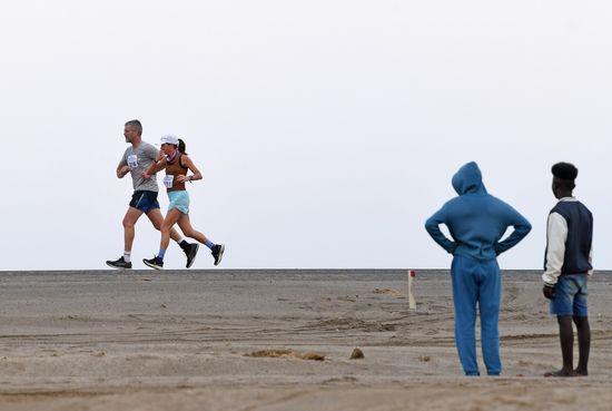 Runners Participate 2023 Rossing National Marathon Editorial Stock ...